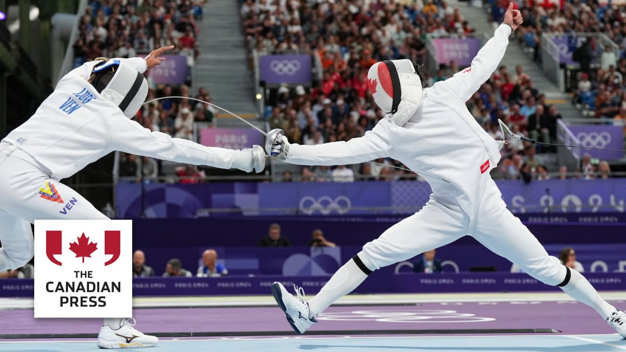 Canada's young fencers celebrate at Paris Olympics - YouTube