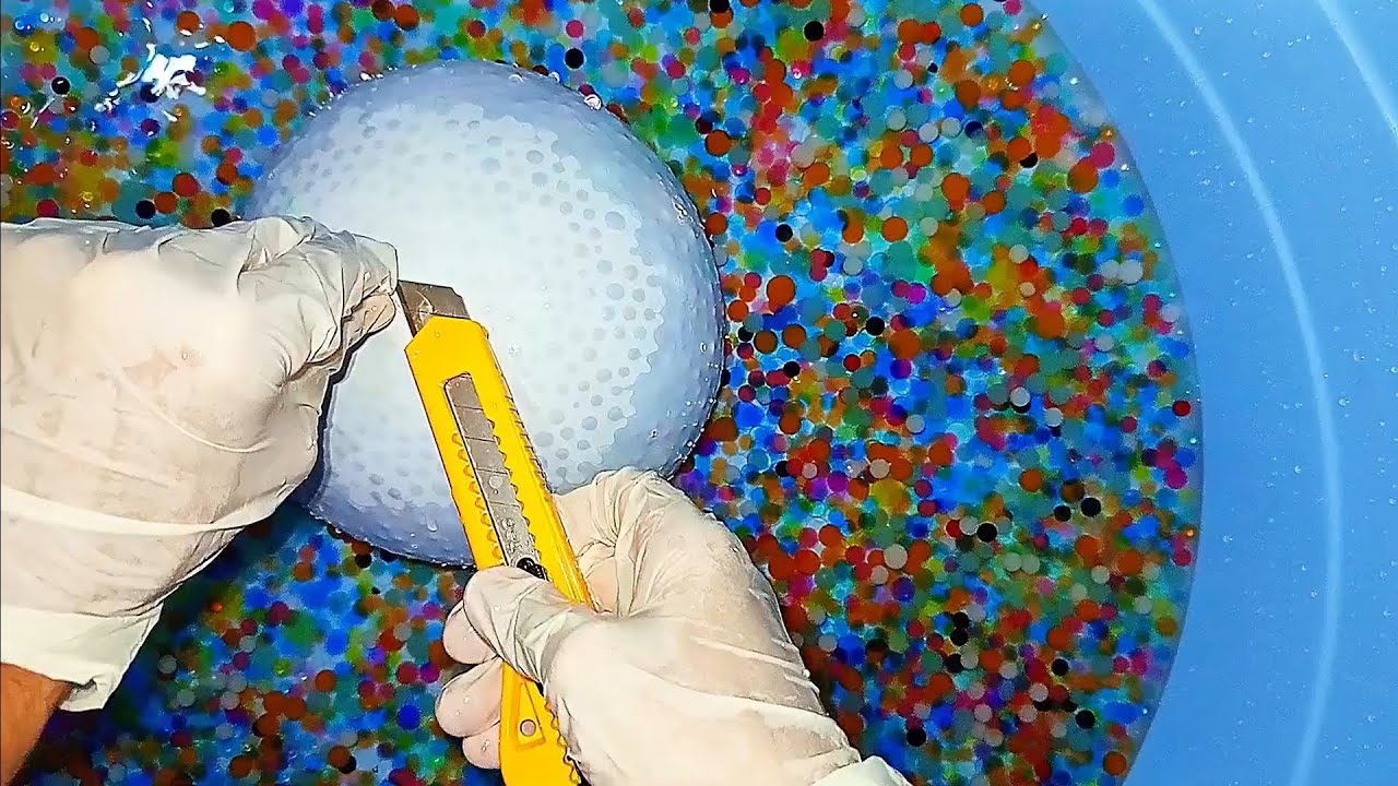 8000 Orbeez Balloon Experiment 💚🤍💜💙🧡 | #orbeezball #asmr #asmrsounds # ...