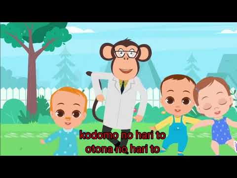 Konnichiwa Sayonara - Song - Japanse Nursery Rhyme - Rhyme - Lyrics Video - Monoka Murakata