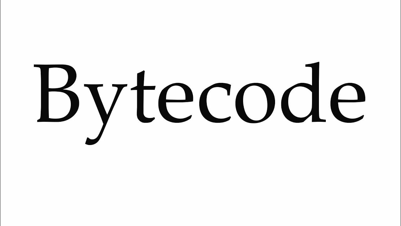 How to Pronounce Bytecode - YouTube