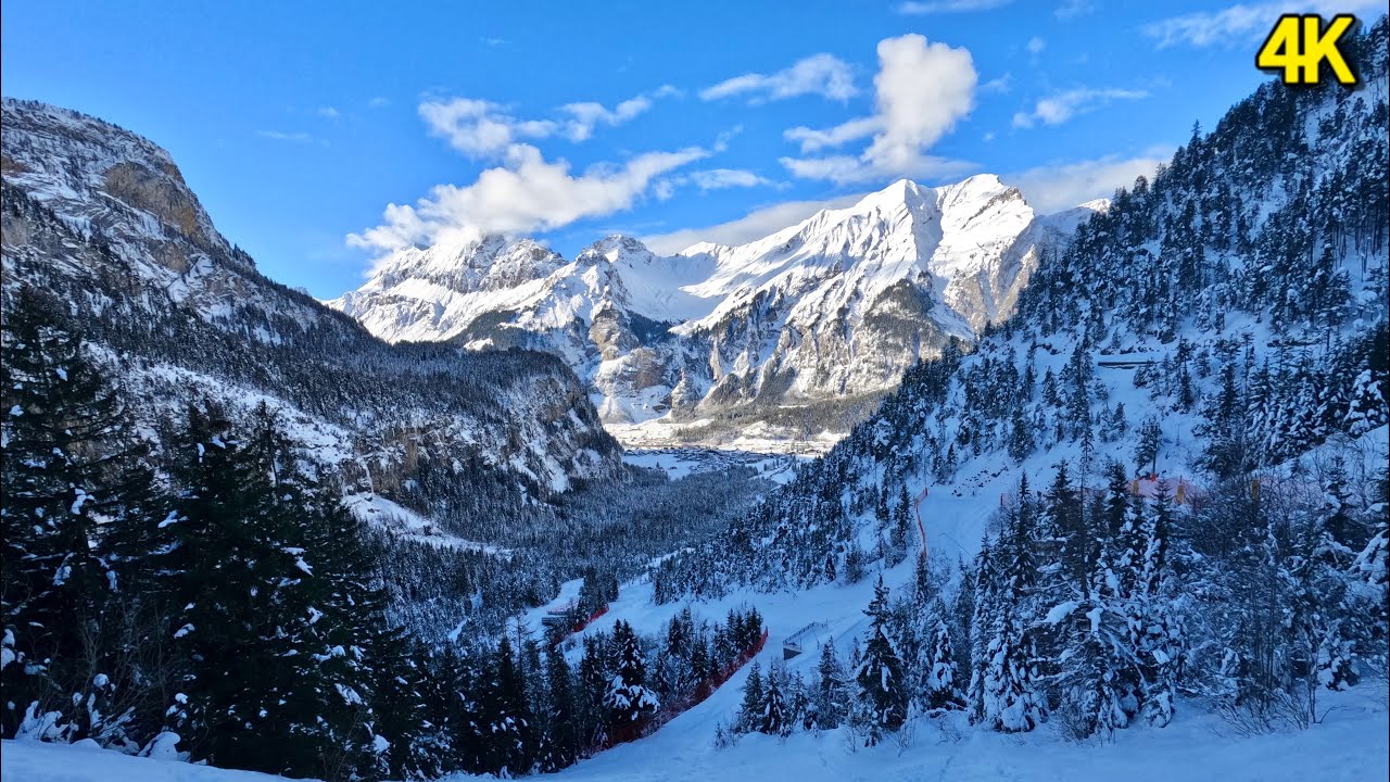 Mountain path walk | Switzerland | Winter | 4k - YouTube