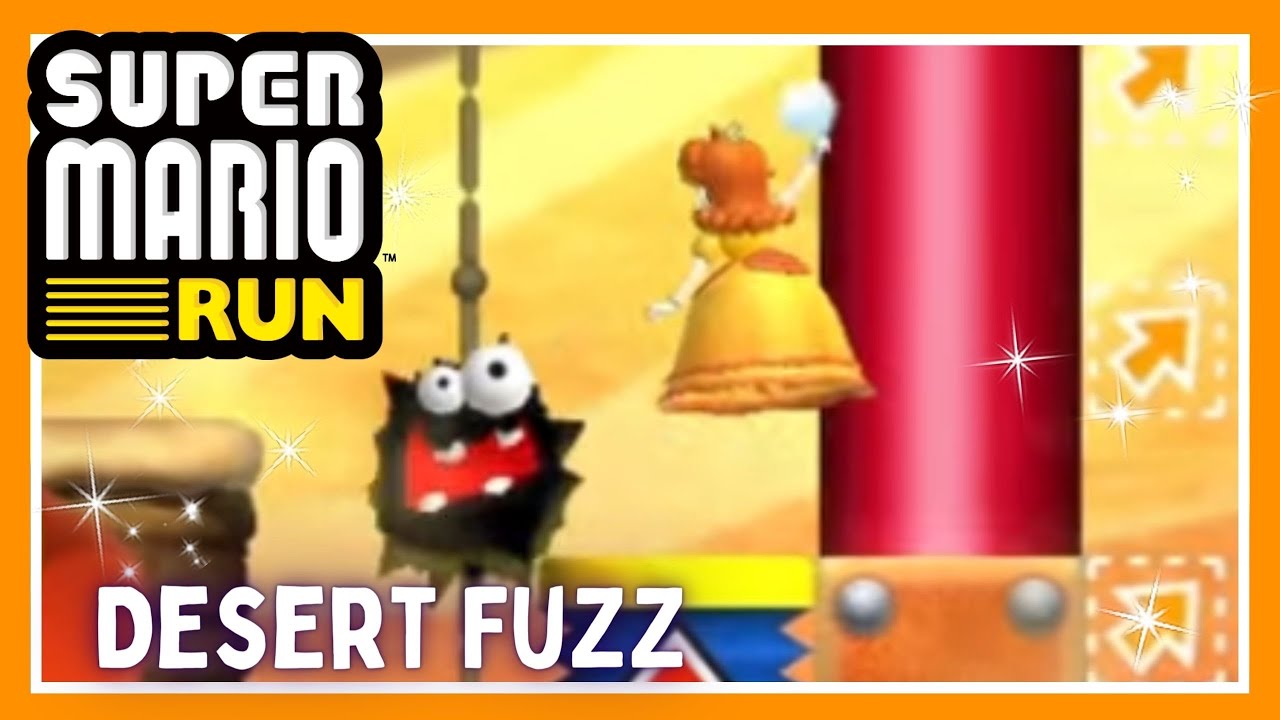 Super Mario Run - World ★-4 | Desert Fuzz | Daisy Gameplay | - YouTube