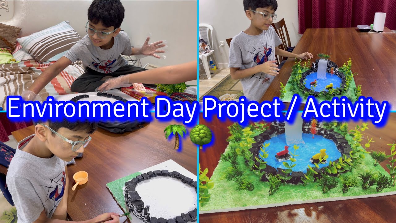 Making Environment Day Project 🌳🌴 - YouTube