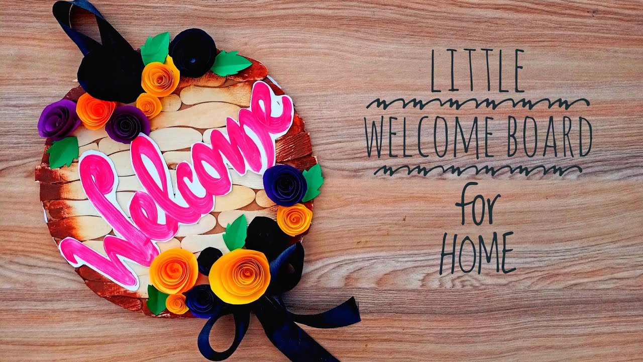 HOW TO | DIY | HANDMADE WELCOME BOARD | CALLIGRAPHY | ICE CREAM STICK ...
