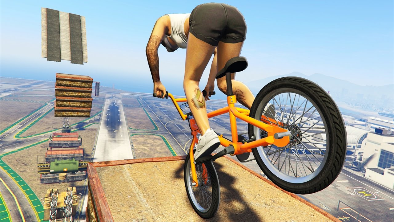 GTA 5 EPiC BMX STUNTS Race #8 (GTA 5 PC Stunts) - YouTube