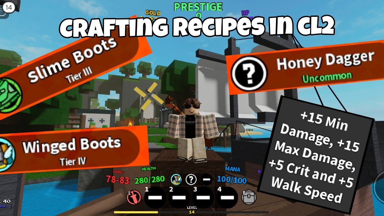 Critical legends 2 crafting recipes (roblox) - YouTube