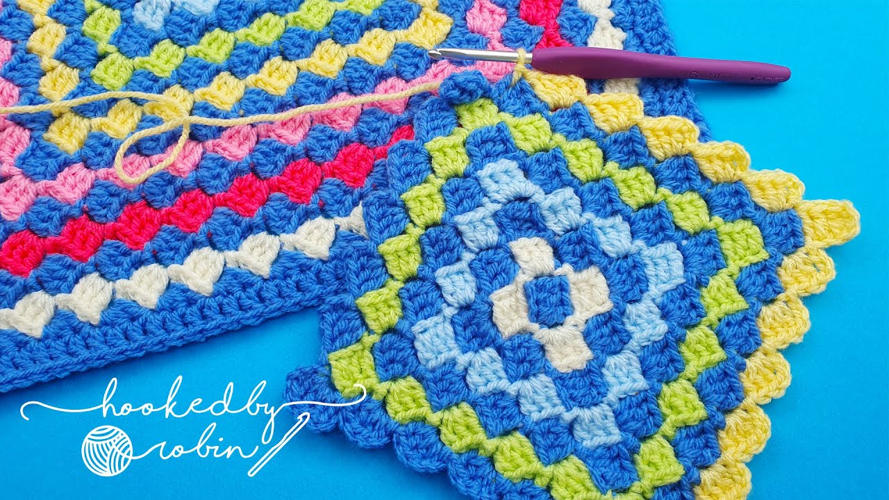Crochet a C2C Style Square IN THE ROUND 🤩 - YouTube