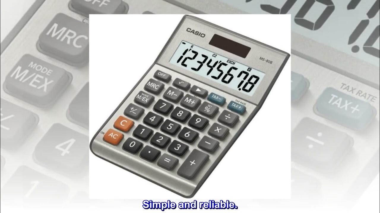 Casio MS-80B Standard Function Desktop Calculator,Black - YouTube