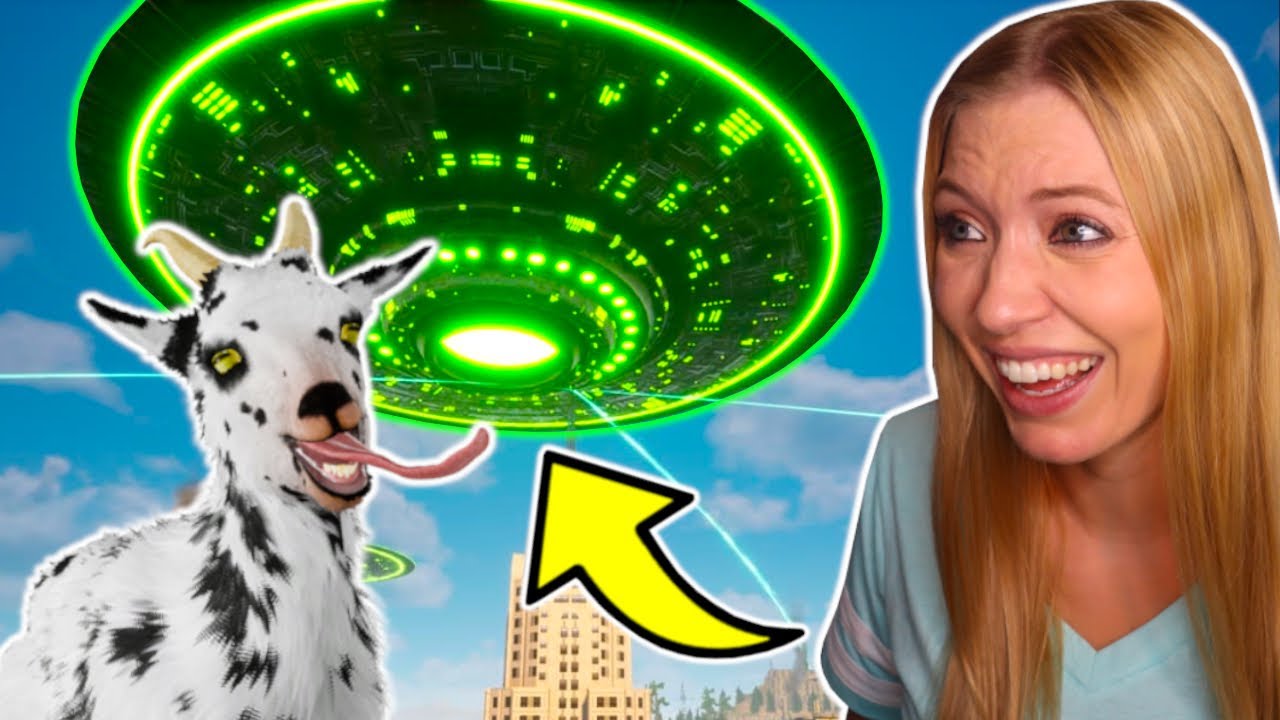 I Caused An Alien Invasion In Goat Simulator 3! - YouTube