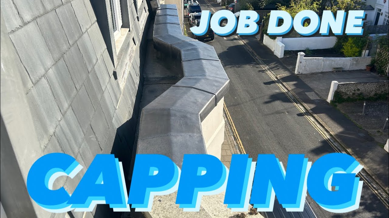 Installing Code 5 Lead Capping To Coping Stones - YouTube