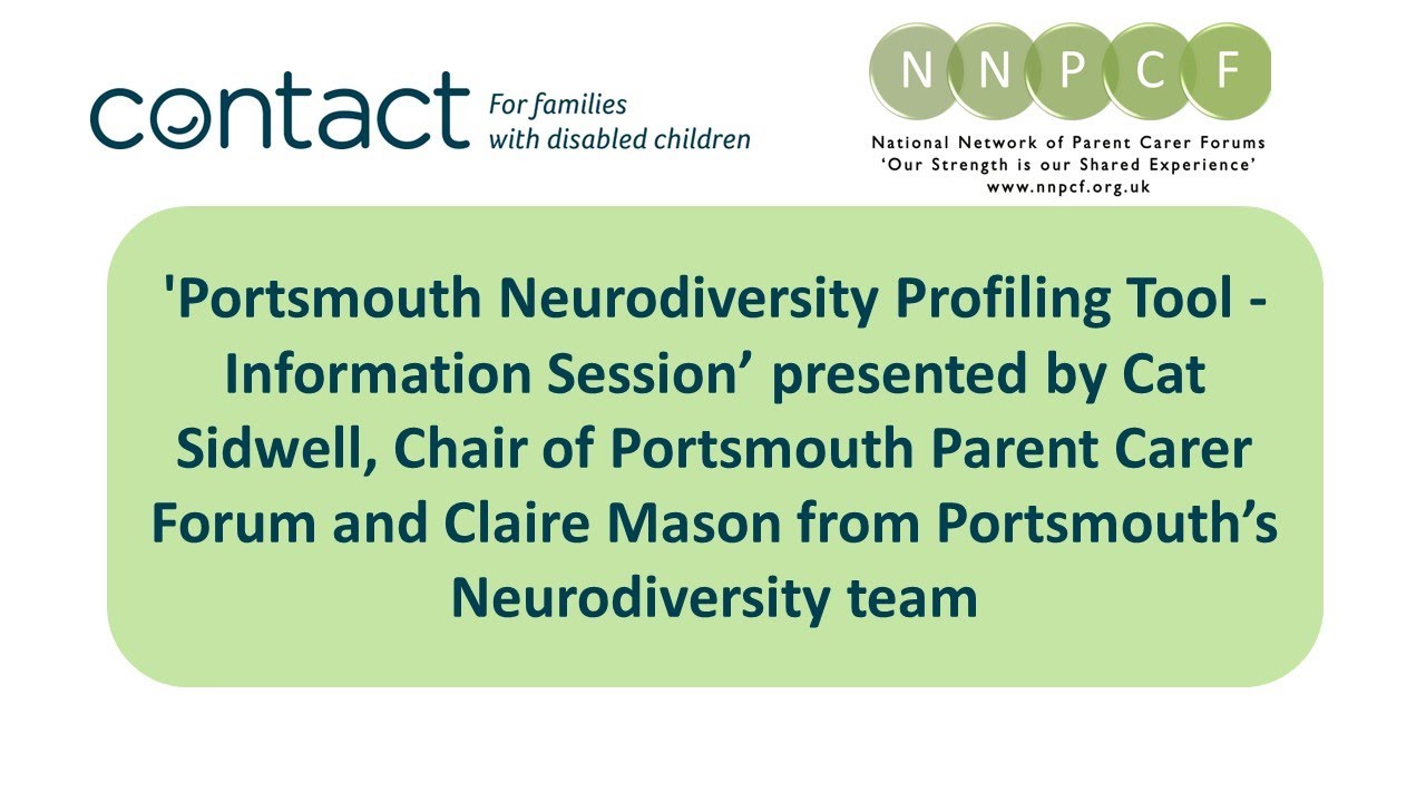 Portsmouth Neurodiversity Profiling Tool Information Session - YouTube