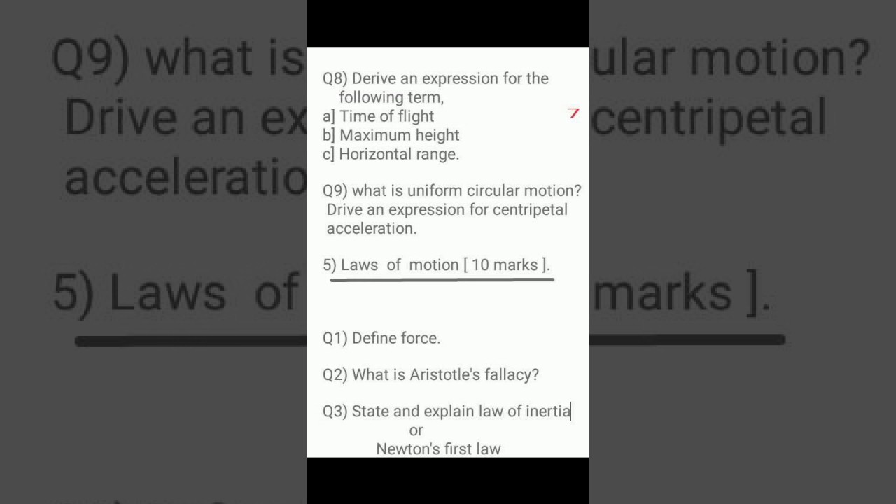 1st Puc Physics Imp Questions YouTube 1st-puc-physics-imp-questions-youtube