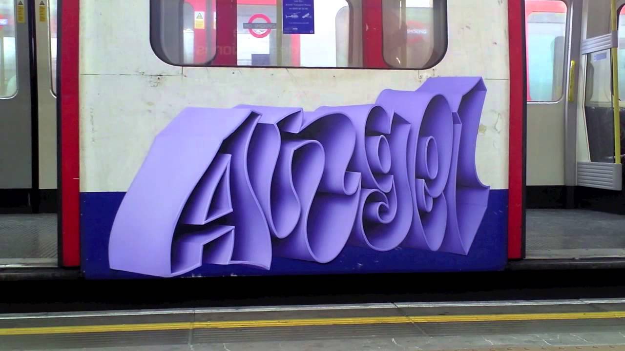 Graffiti | Angel on Hammersmith and City Line train | Julian Barras ...