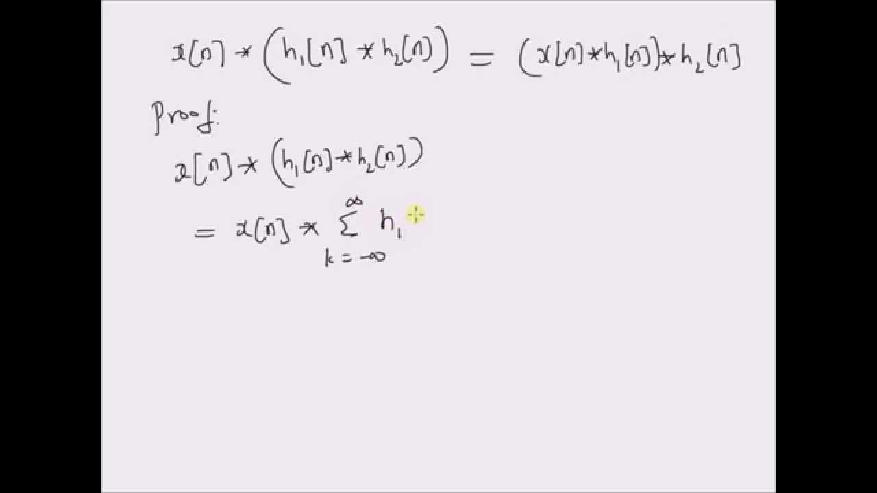 Basic properties of convolution operation - YouTube