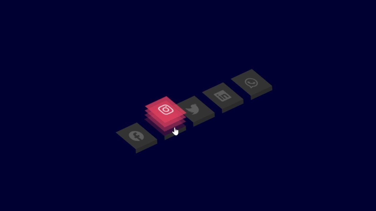 Css 3d Social Media Icon Hover Effects Fontawesome Icons Codinglover S19s Youtube