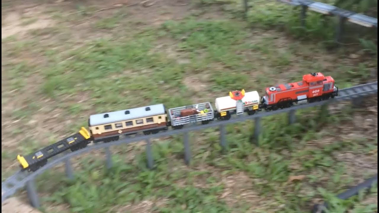 Lego Train Loop Through the Garden - YouTube