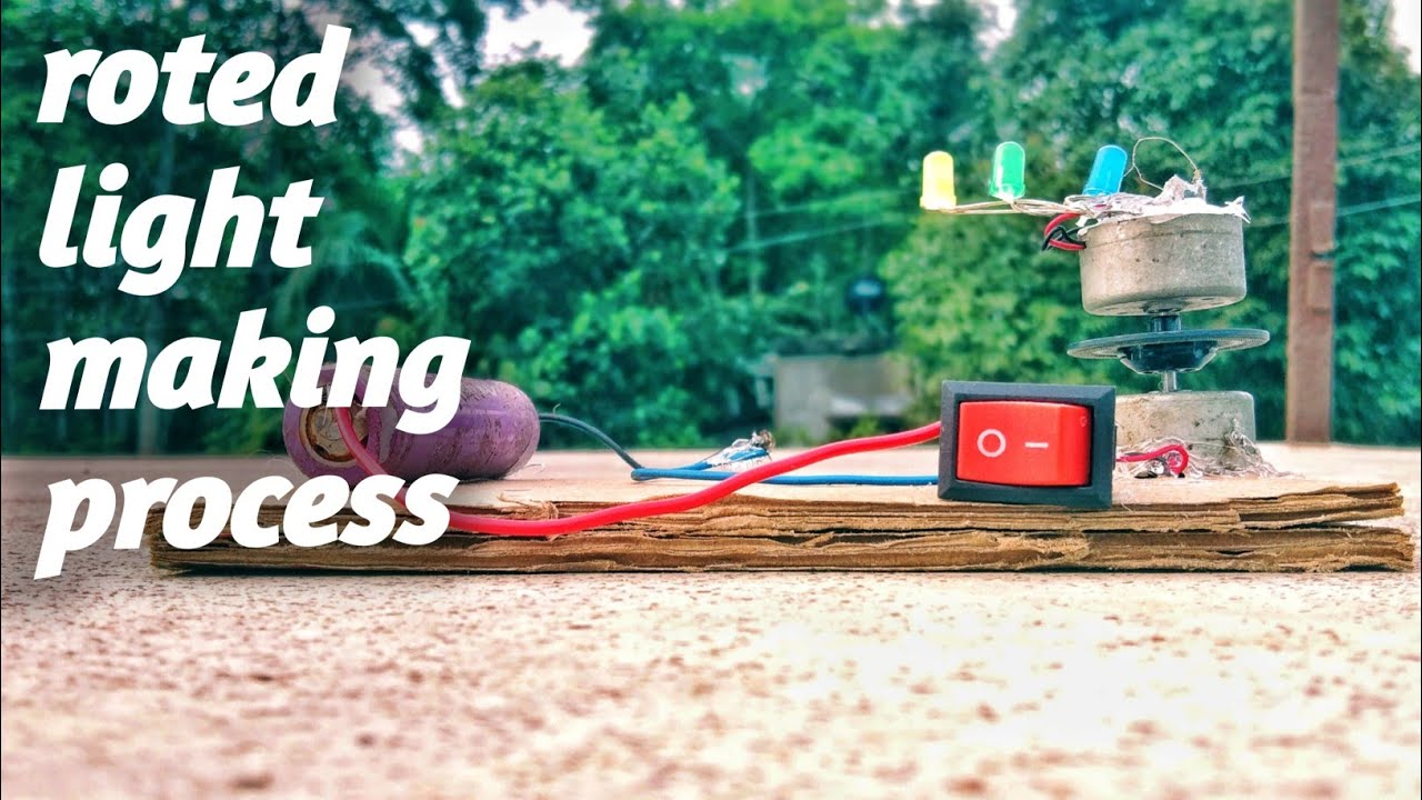 Rotate Light Making Process At Home || How To Make Rotate Light - YouTube