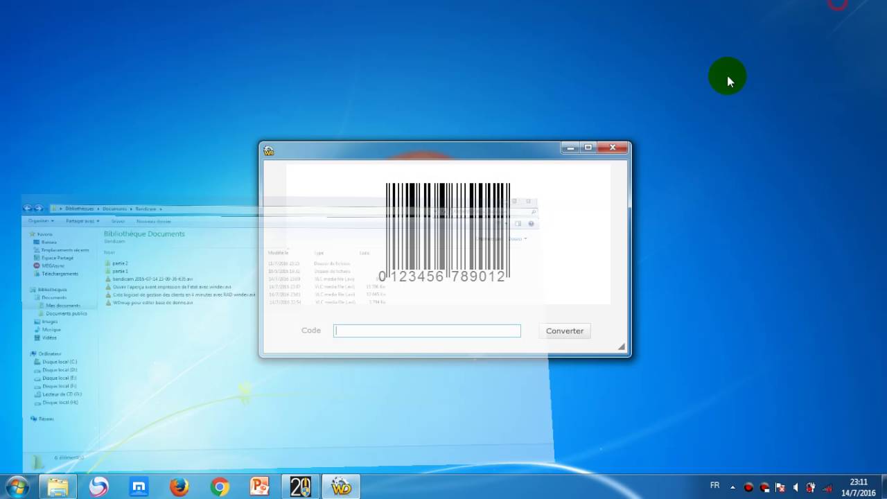 Code barres avec windev - YouTube