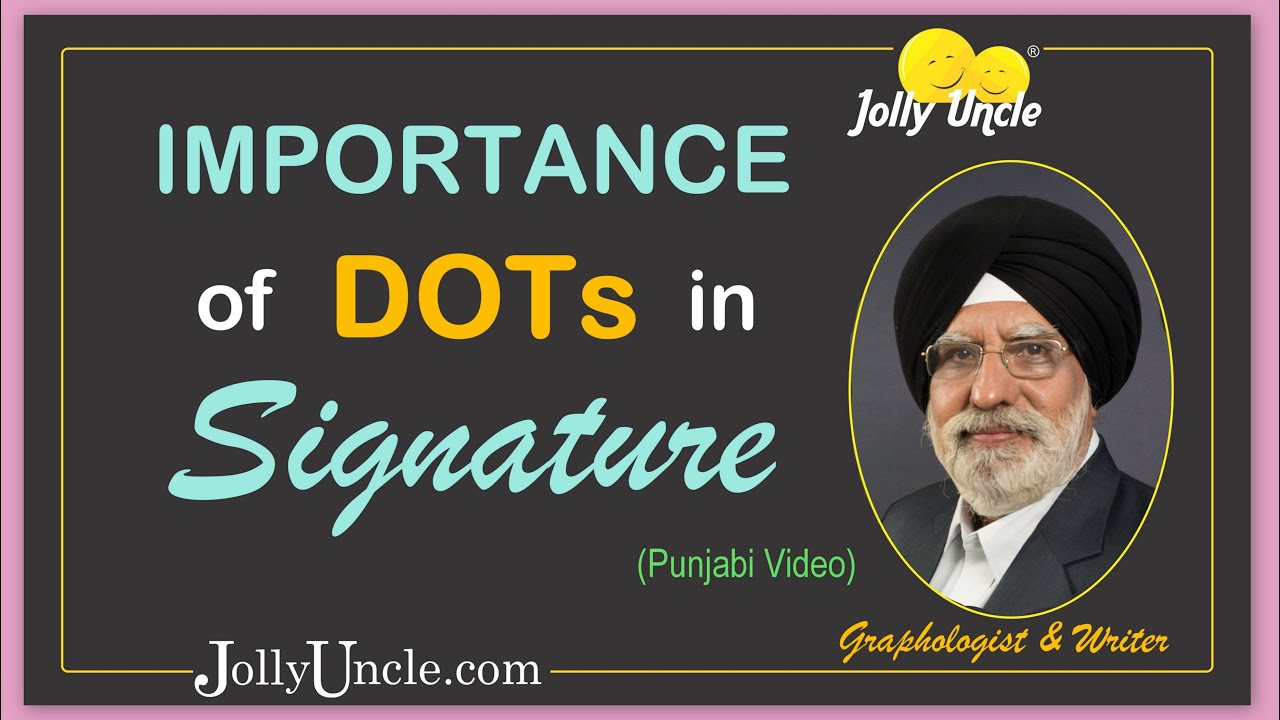 Lucky Signature Graphology Tips | Importance of Dots in Sign ...