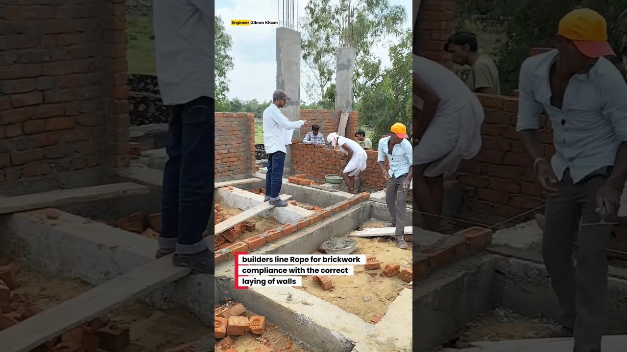 Brick Walls Marking as per drawing | Zibran khaan #floor #civilwork # ...