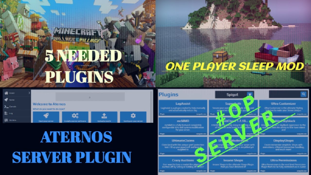 ATERNOS SERVER TOP 5 PLUGIN ( YOUTUBER RJ GAMING) - YouTube