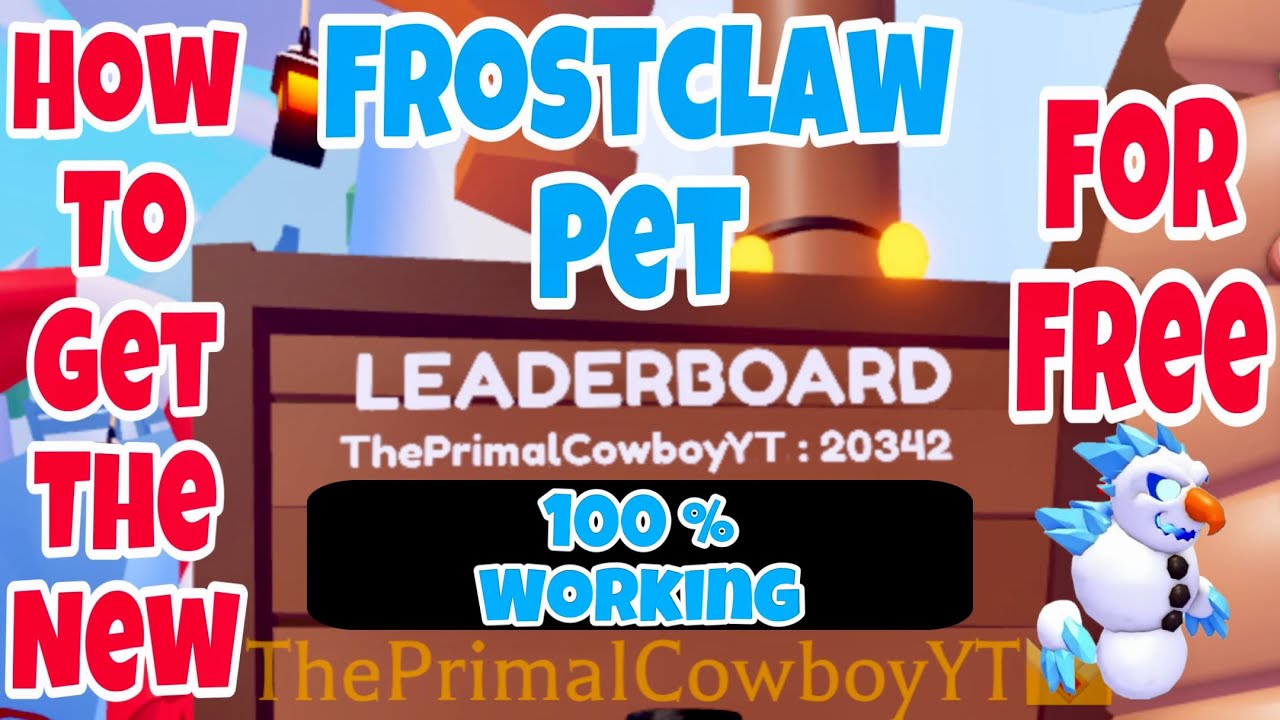How to get Frostclaw pet for free in Adopt Me. day 24 - YouTube