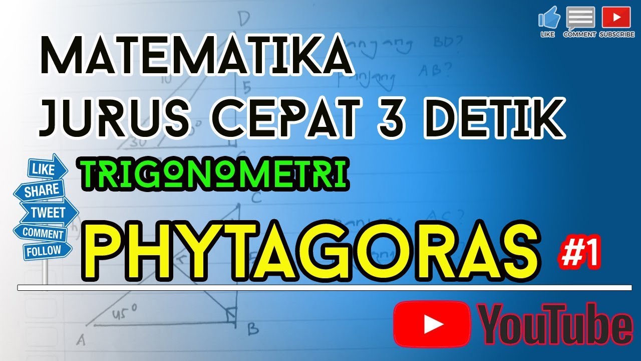 JURUS 3 DETIK MEMAHAMI TRIGONOMETRI (IDENTITAS PHYTAGORAS) MATEMATIKA ...
