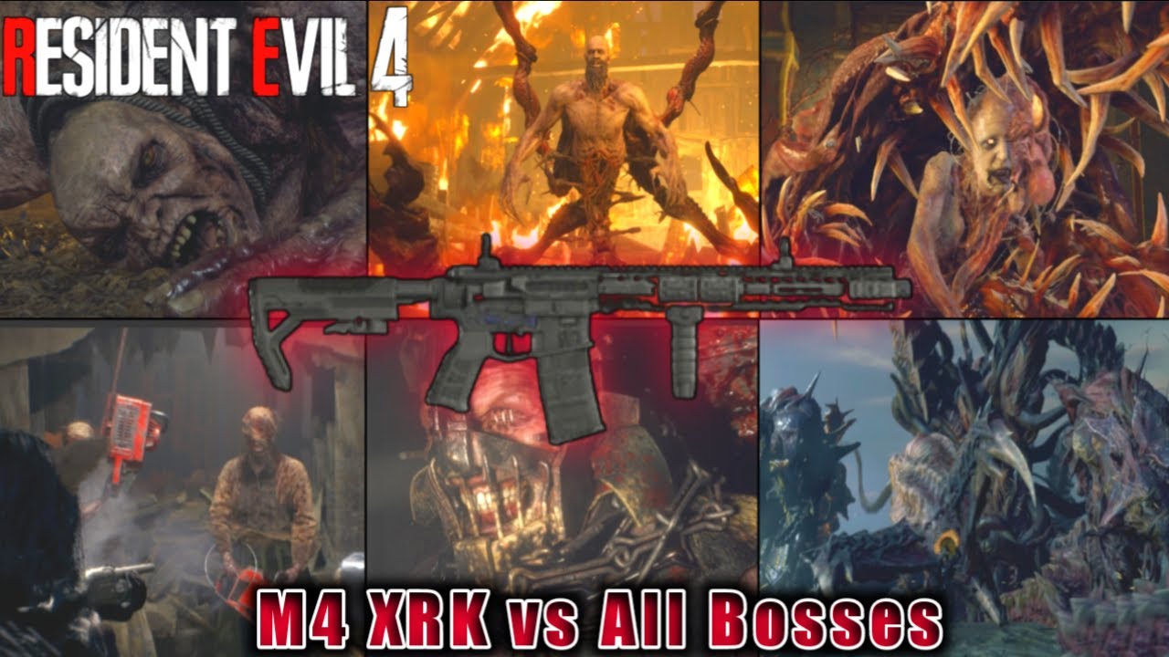 M4 XRK (Modern Warfare) VS All Bosses - Resident Evil 4 Remake - YouTube