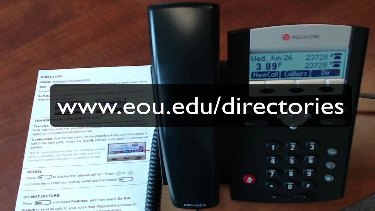 EOU Phones - Polycom IP 331 - YouTube