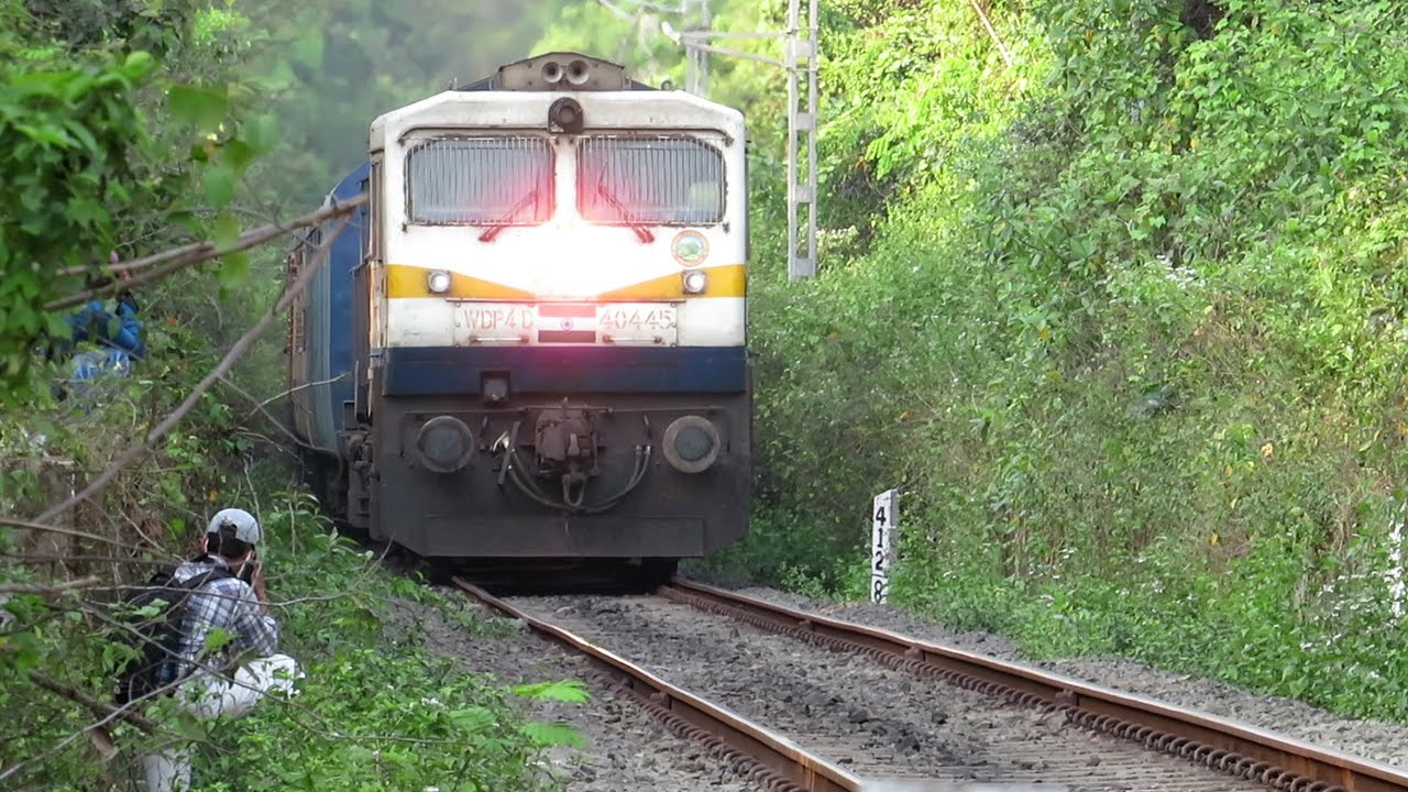 Konkan Railways | Train out of the GOA Tunnel | Mangala Lakshadweep ...