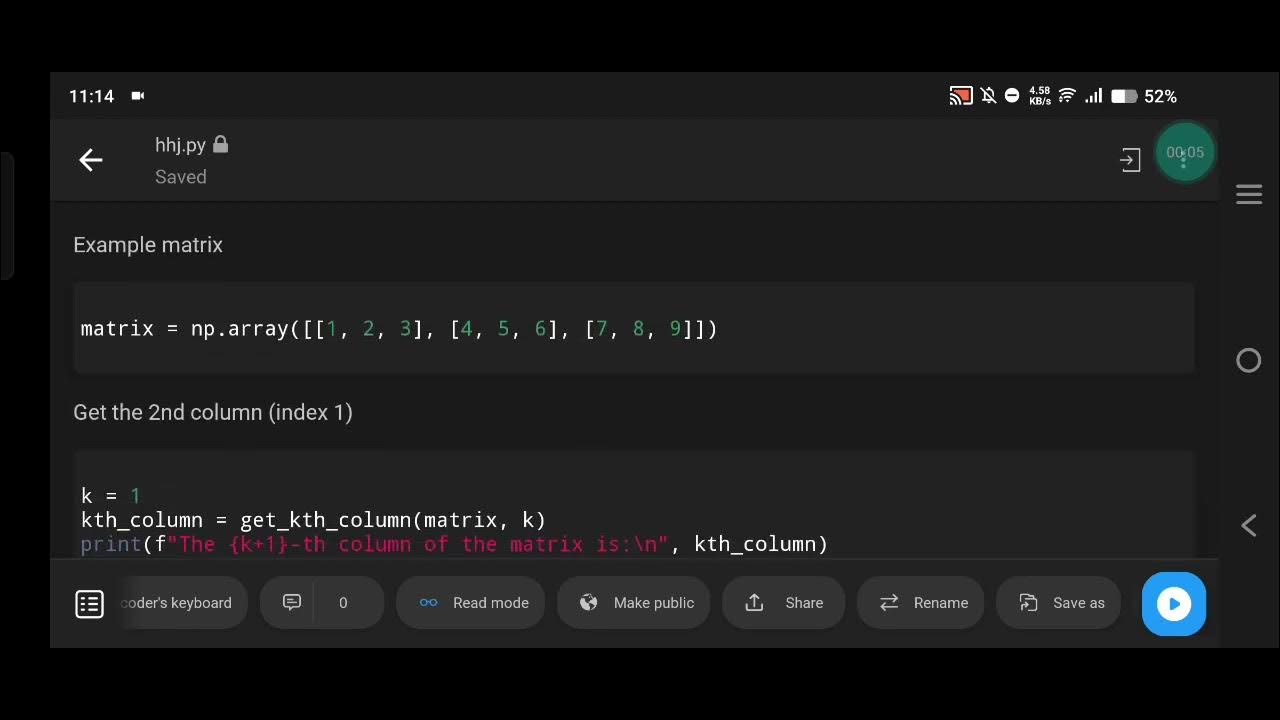 Python | Get Kth Column of Matrix - YouTube