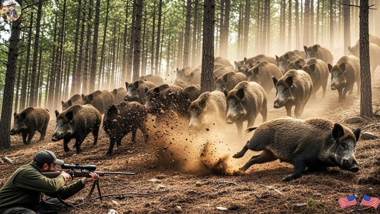 CRAZY! Facing Wild Boars Suddenly Goes Crazy - Dangerous Battle Caught ...