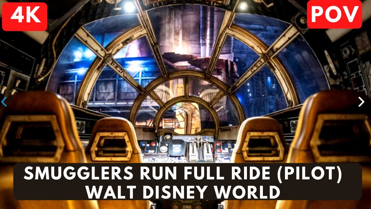 [4K] Smugglers Run Full Ride and Queue (Pilot) Walt Disney World - YouTube