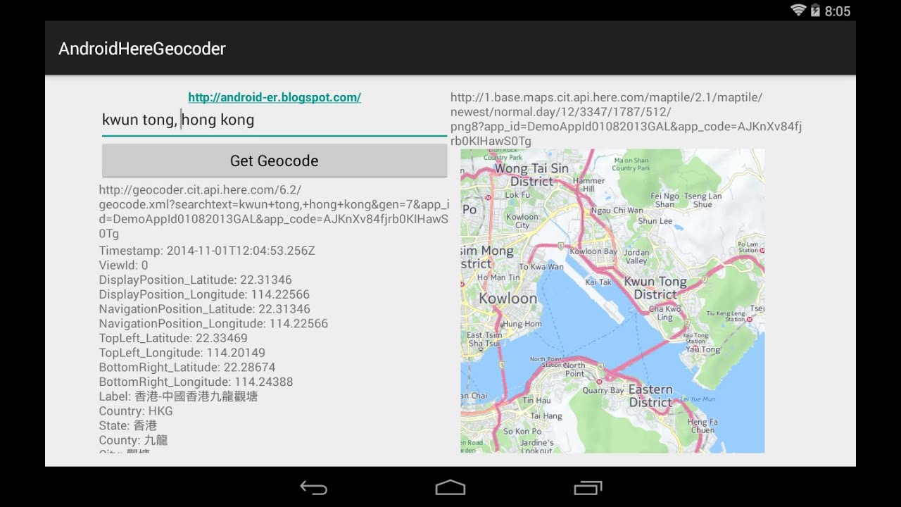 Search and display Map Tile using Here REST API - YouTube