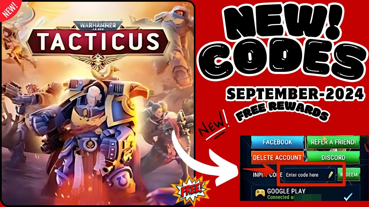 🎁SEPTEMBER!🎁CODES👈WARHAMMER TACTICUS CODES 2024 -WARHAMMER TACTICUS ...