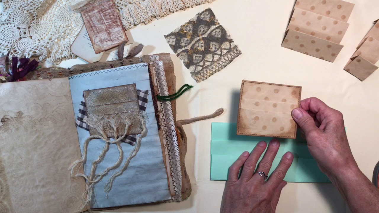 How To Make An Easy Folded Tuck Spot for Junk Journals - YouTube