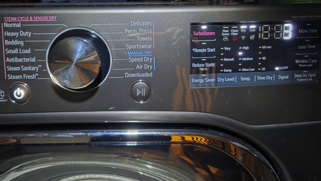 LG DLEX4500B Full Cycle, Steam Fresh - YouTube