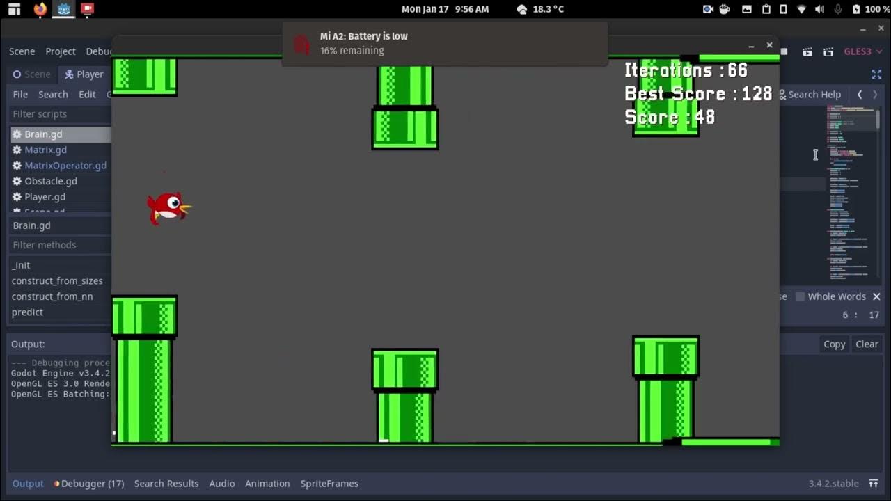 AI learns to play Flappy Bird in Godot - YouTube