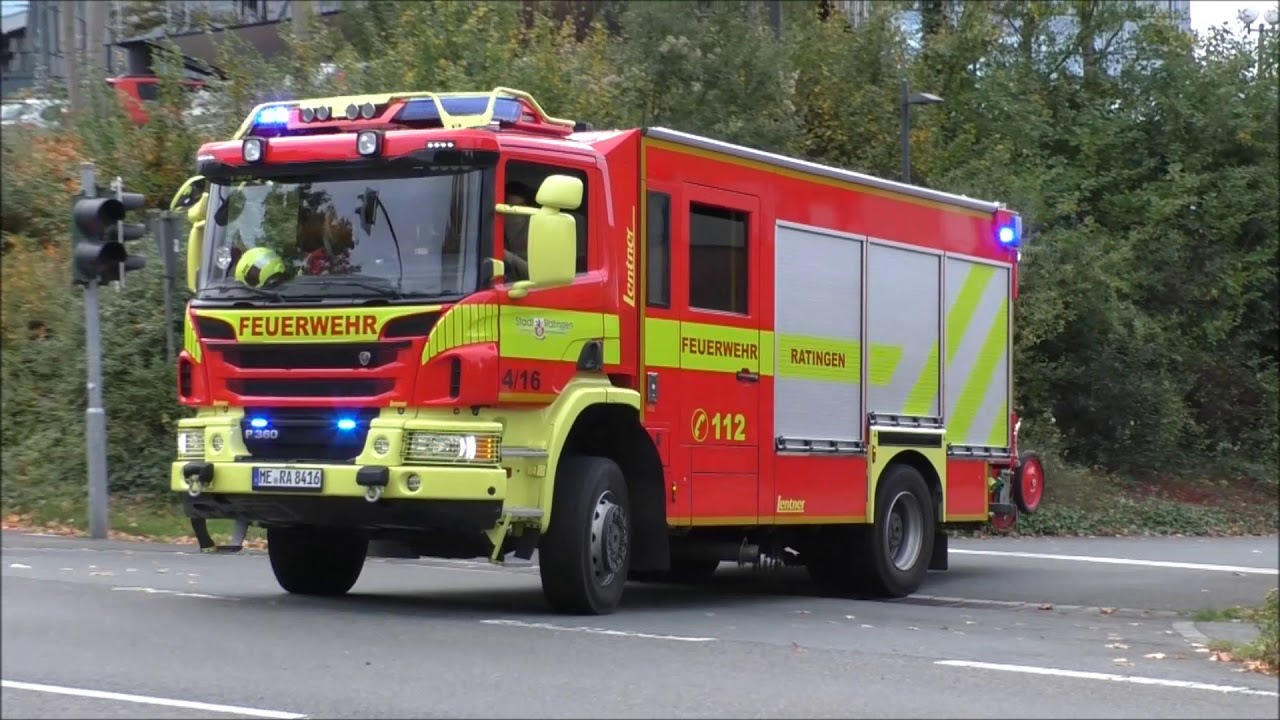 [LED Power - 6 Frontblitzer] HLF Feuerwehr Ratingen - YouTube