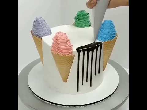 tort bezash eng oson usuli .The easiest way to decorate a cake .Самый ...
