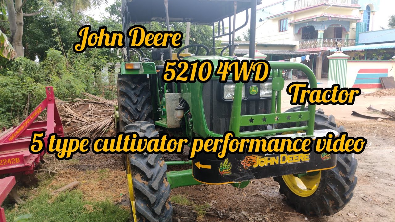 John Deere 5210 4wd Tractor 5 Type Cultivator Performance Video In