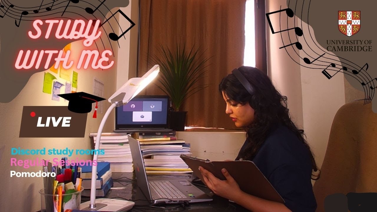 Study with me LIVE pomodoro - Long study, Cambridge, Fireplace🎶 - YouTube
