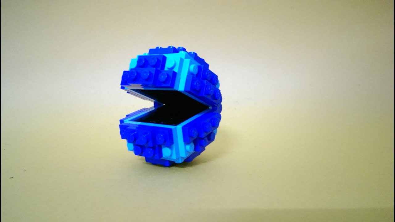 How to build Lego Pacman with articulation (stop motion) - YouTube