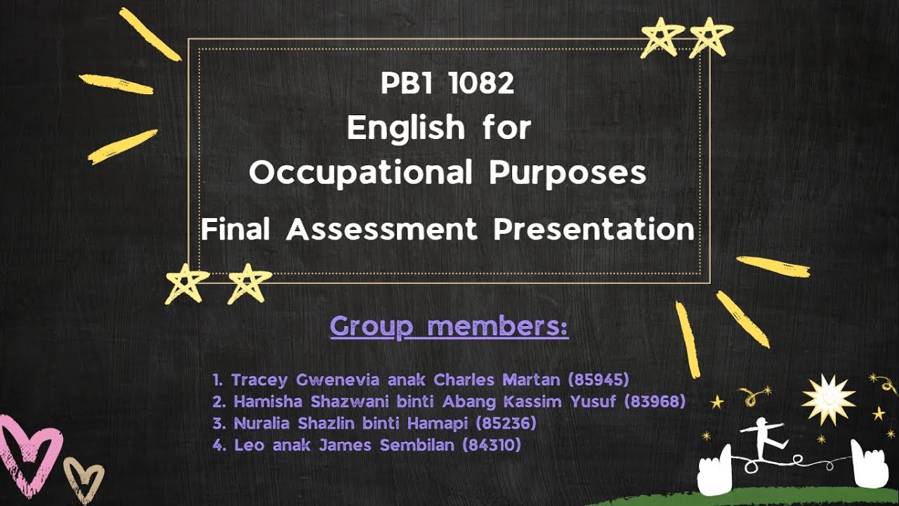 PBI English for Occupational Purposes Final Presentation - YouTube
