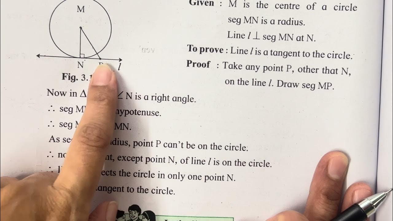 Tangent segment theorem | class is 10 geometry chapter 3 circle | explanation of the tangent ...