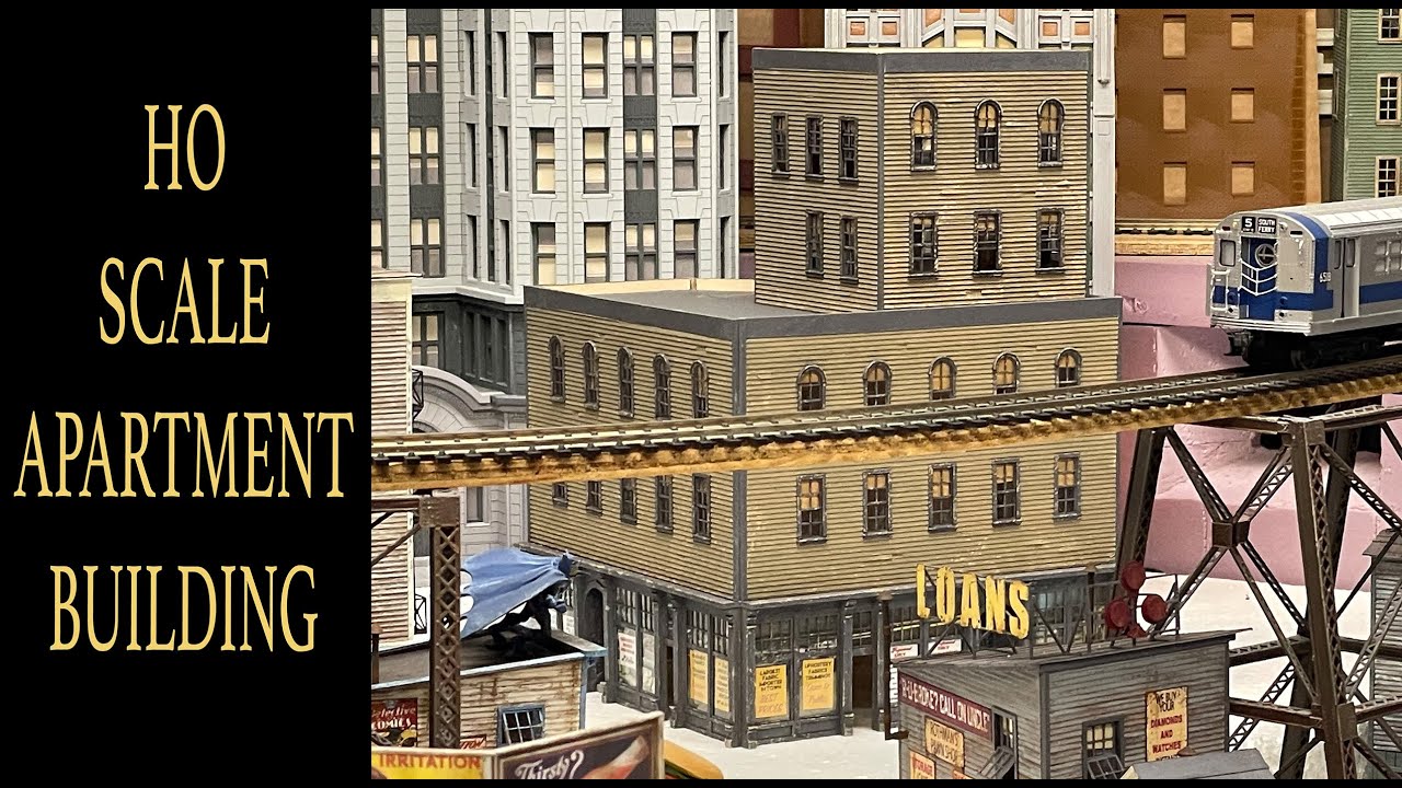 Building apartments for our model railroad layout. - YouTube