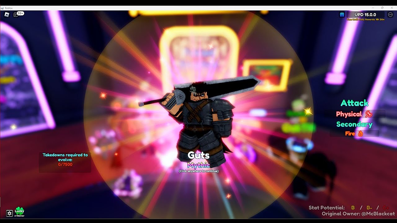 🔴Live : Roblox [Anime Adventure EP.1 | ลงประตู Evolve Guts FT.Battokun ...