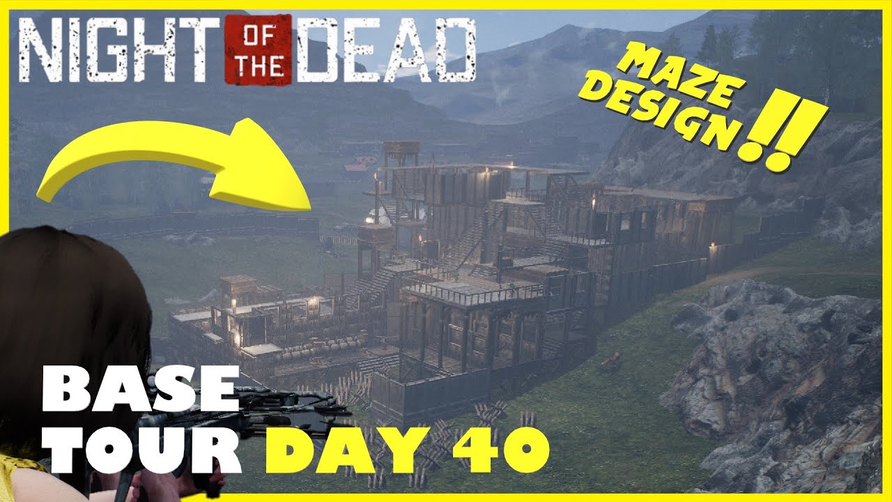 Base Tour & Maze Design! Night of the Dead Gameplay | Day 40 Base ...