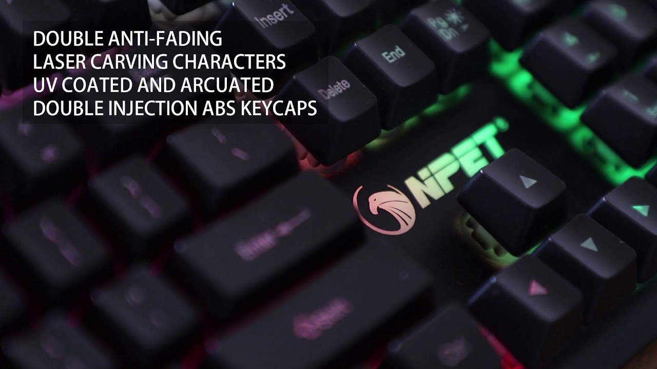 NPET K10 Floating Gaming Keyboard - YouTube
