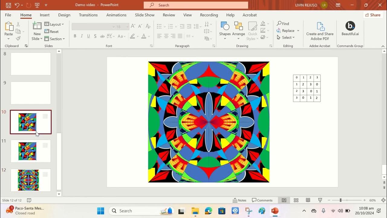 Electronic Modulo Art Design: Circular Kaleidoscope (Part 3) - YouTube